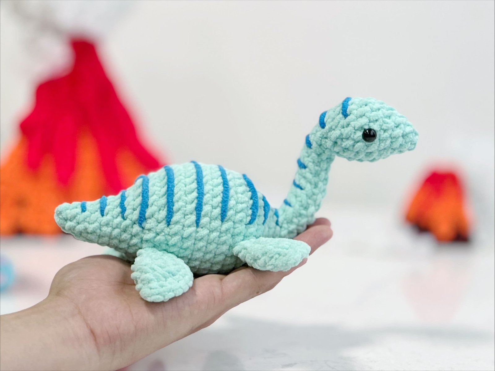 Plesiosaurus No Sew Crochet Pattern, Dinosaur No Sew Pattern, No Sew ...