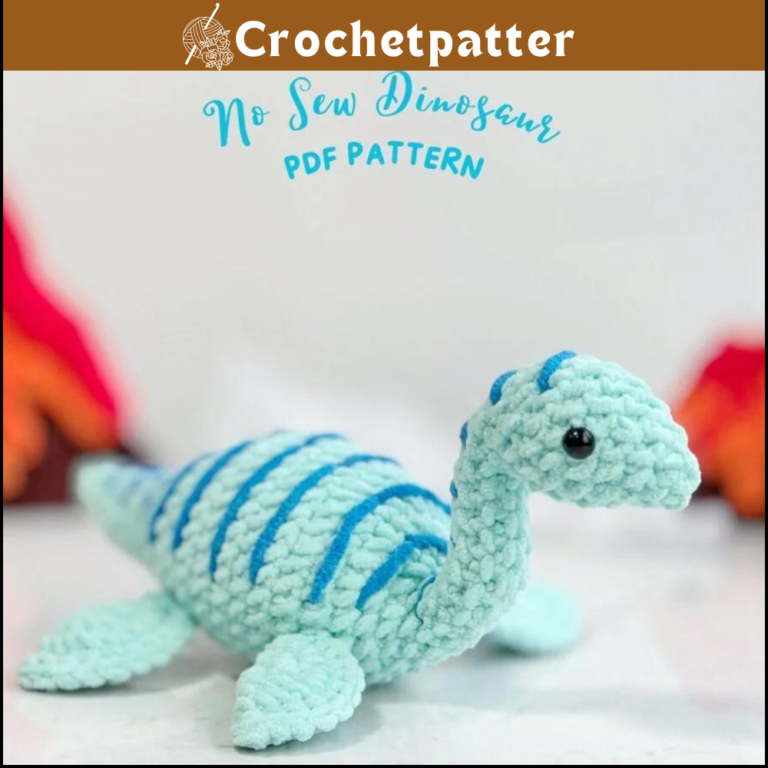 Plesiosaurus No Sew Crochet Pattern, Dinosaur No Sew Pattern, No Sew ...